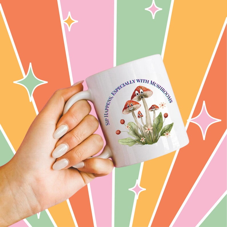 Cute WhimsiC1Al MuS1H1Room Mug Unique Ceramic Cup for Nature Lovers ...