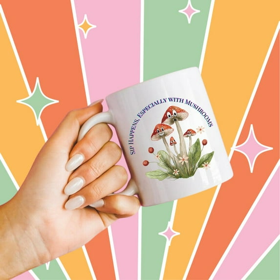 Cute WhimsiC1Al MuS1H1Room Mug Unique Ceramic Cup for Nature Lovers ...