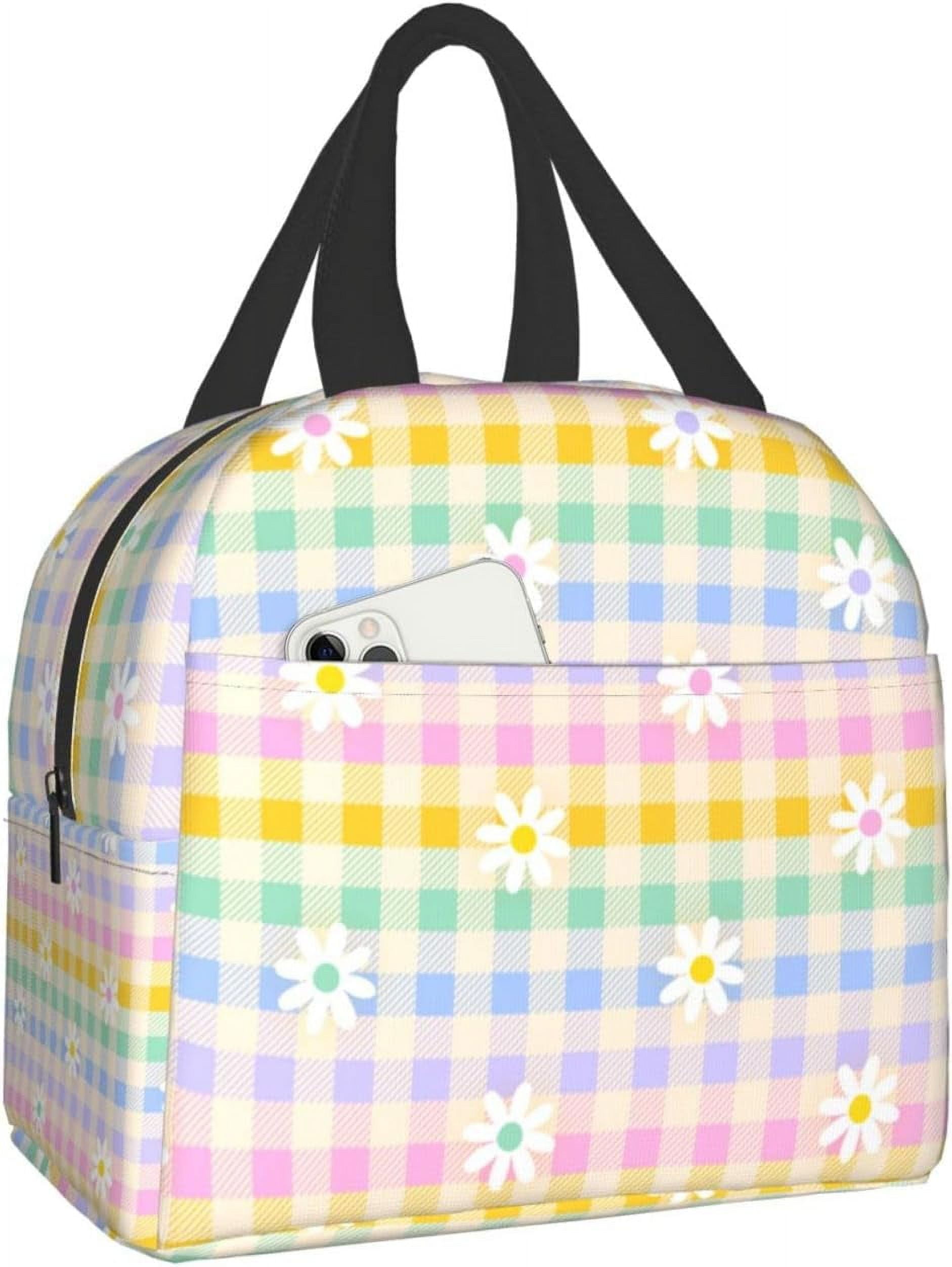 Cute White Daisy Flower Insulated Lunch Bag Leakproof Lunch Bag for ...