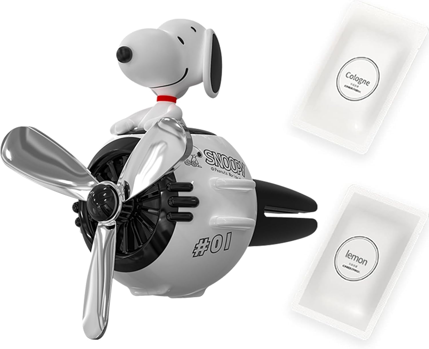 Cute White Dog Pilot Car Air Fresheners, White Dog Air Vent Clips ...
