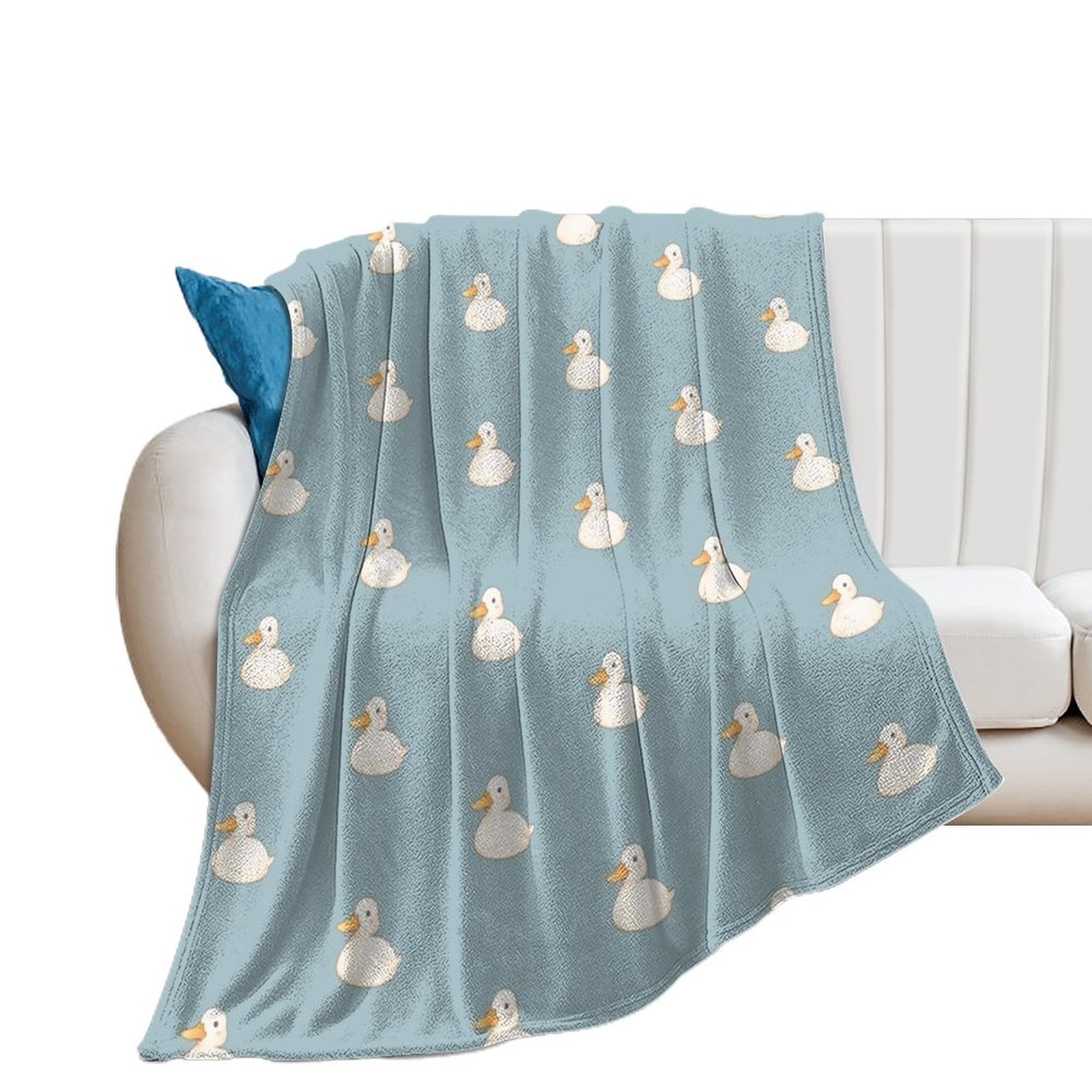 Cute White Duck Throw Blanket Decorative Throw Giant Sofa Blankets ...