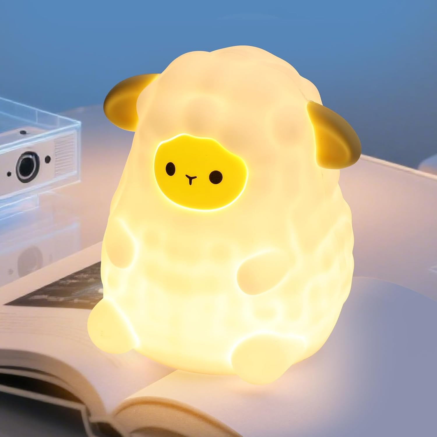 Cute White Sheep Night Light for , 7-Color Changing & 3 Adjustable ...