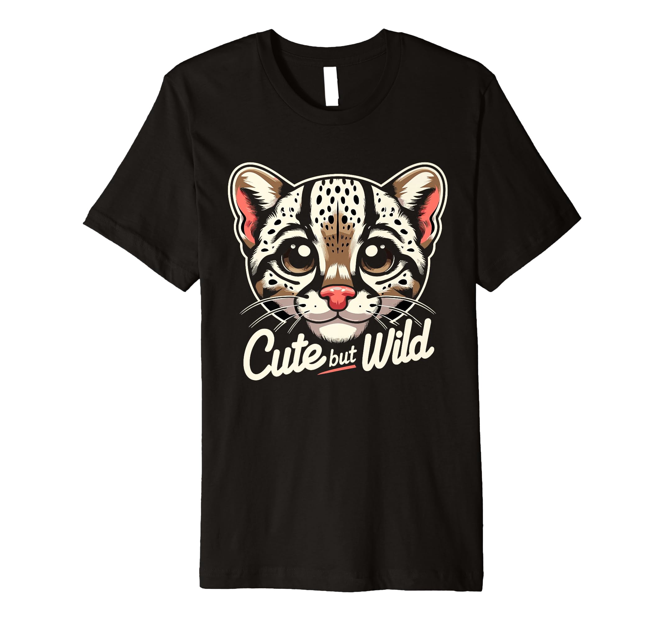 Cute Wild Cat Ocelot Premium T-Shirt for Animal Lovers and Jungle ...