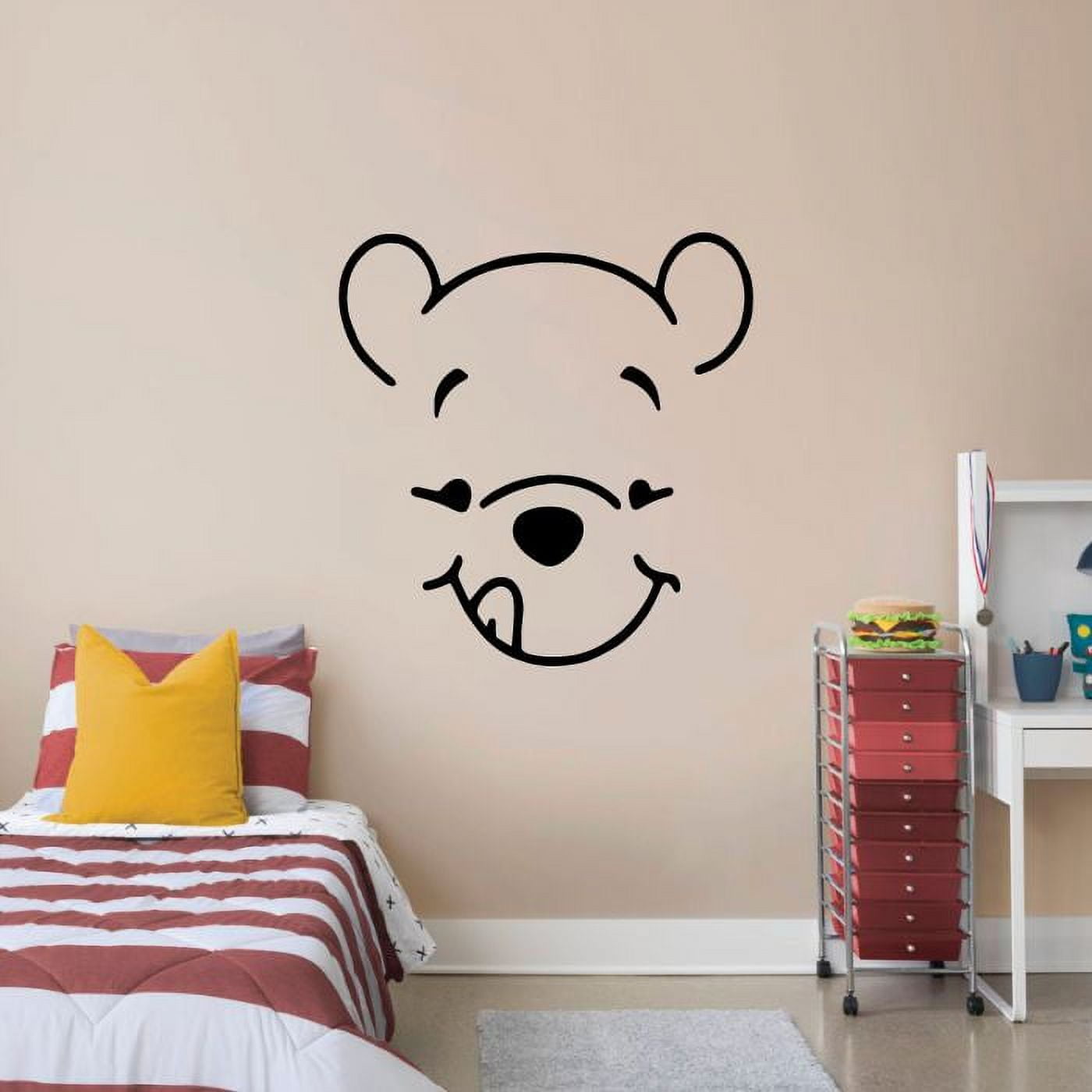 Cute Winnie The Pooh Face Silhouette Decor Design Winnie The Pooh Teddy ...