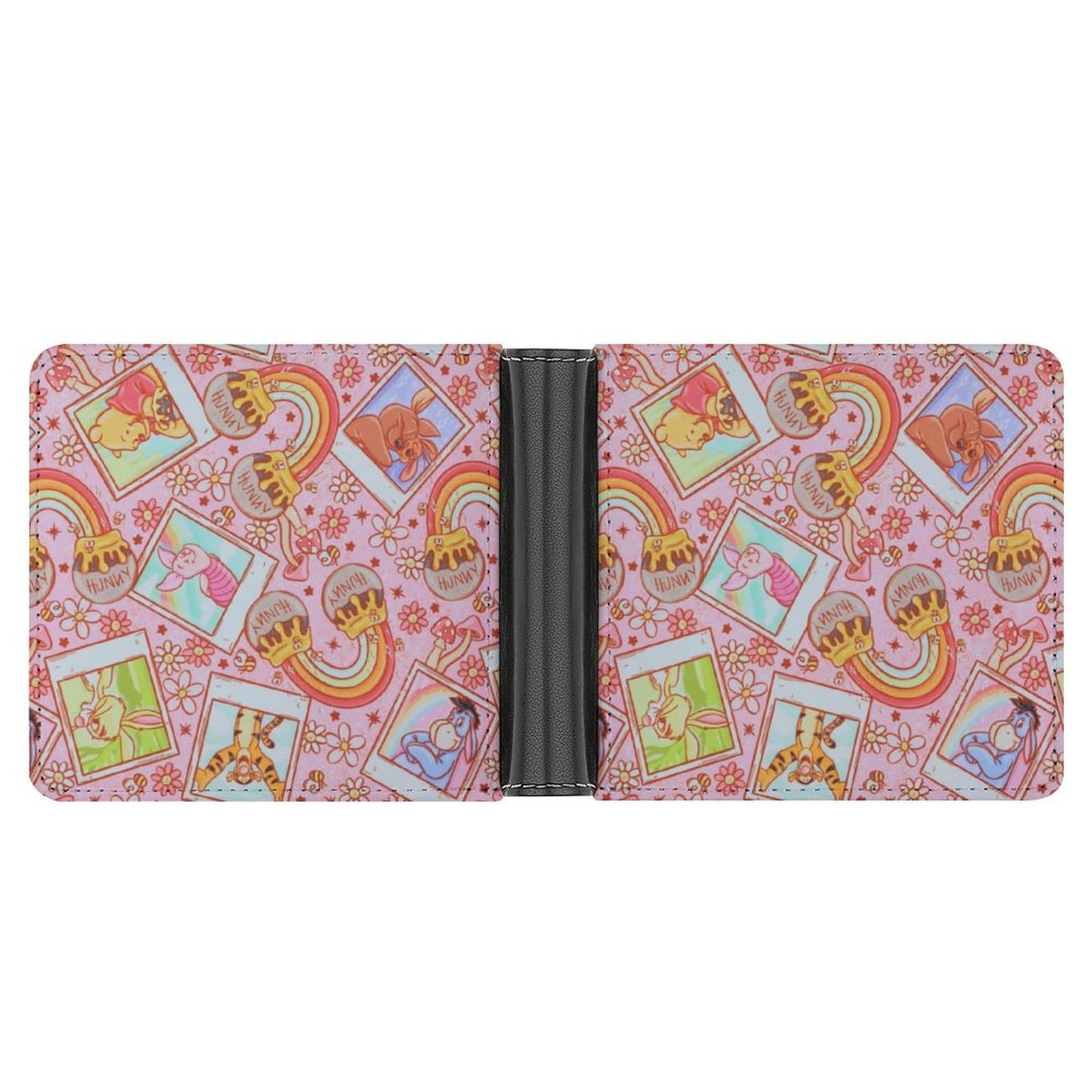 Cute Winnie The Pooh Wallet For Women Girls Purse Leather Bifold Wallet ...