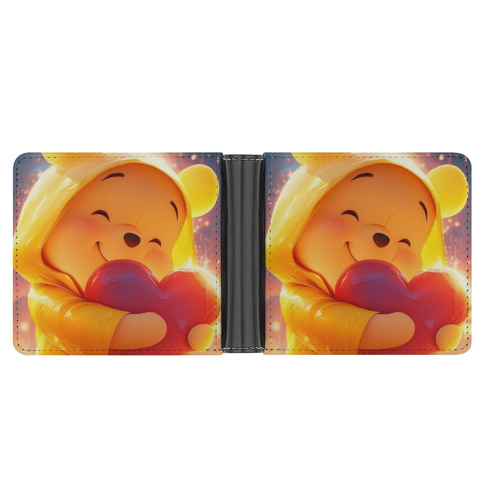 Cute Winnie The Pooh Wallet For Women Girls Purse Leather Bifold Wallet ...