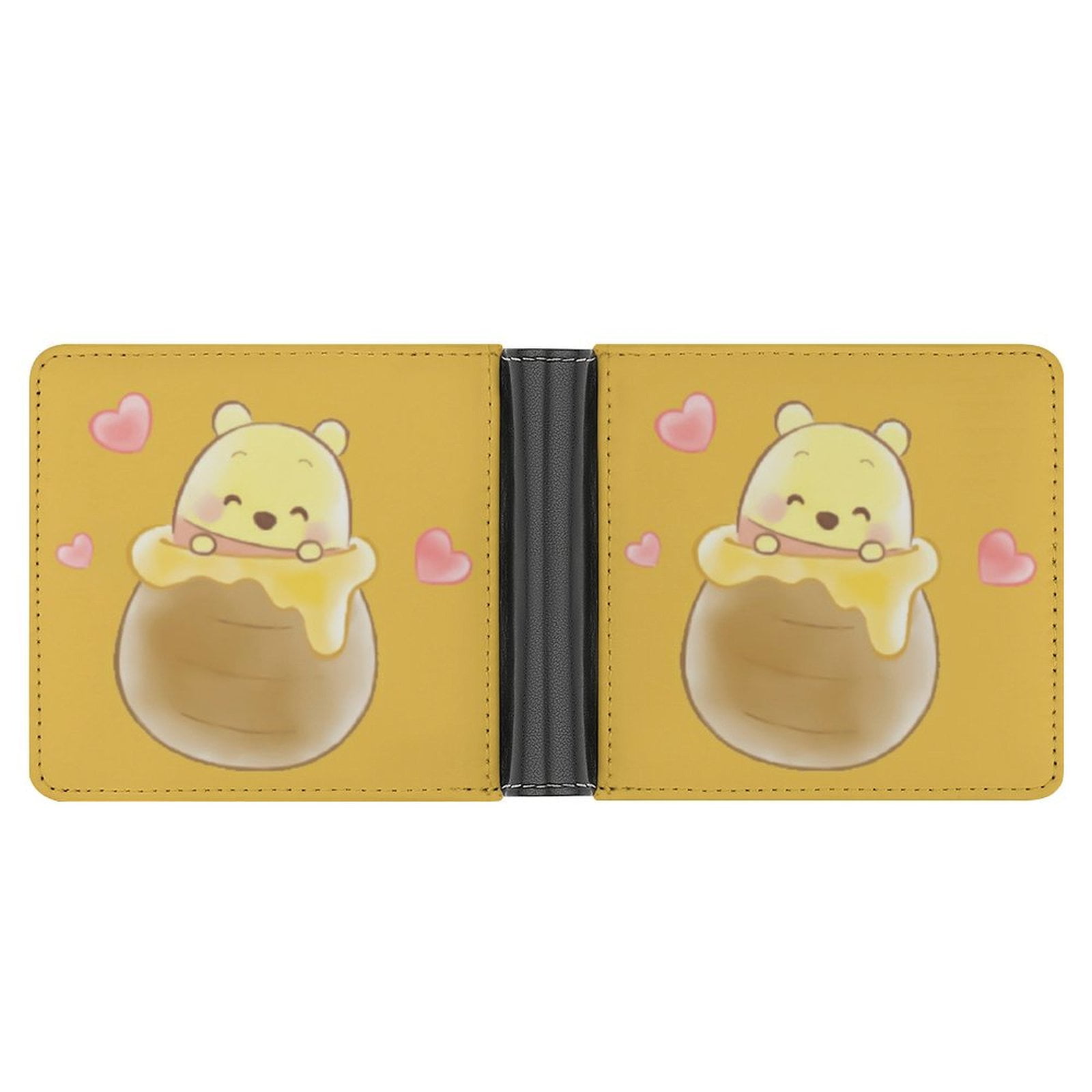 Cute Winnie The Pooh Wallet For Women Girls Purse Leather Bifold Wallet ...