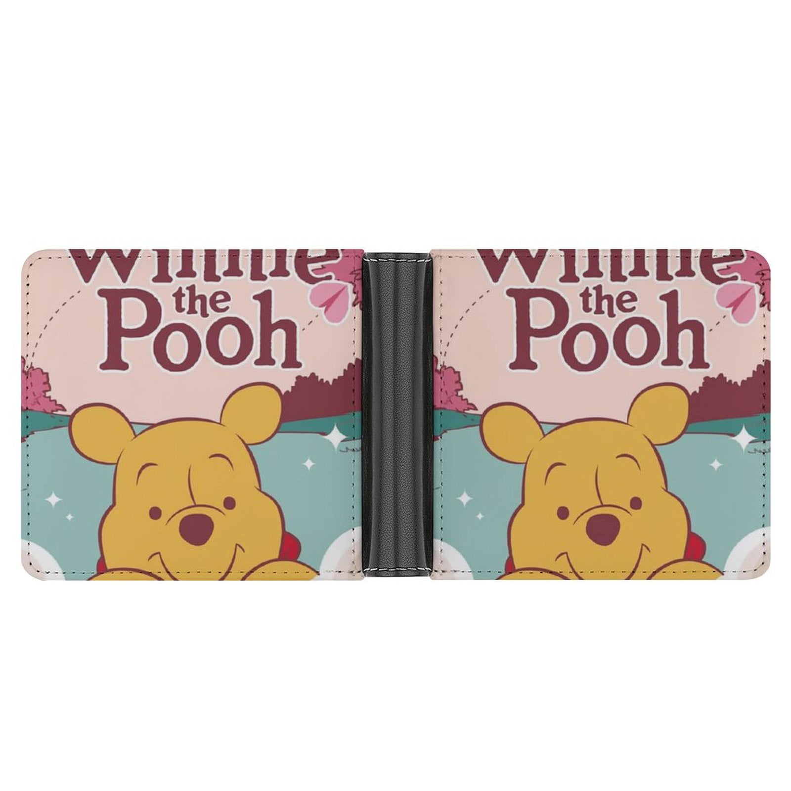 Cute Winnie The Pooh Wallet For Women Girls Purse Leather Bifold Wallet ...