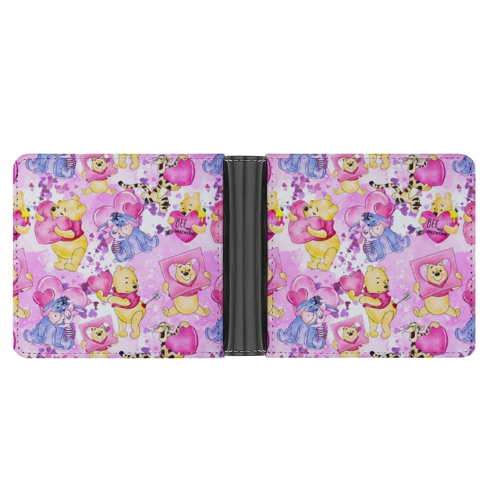 Cute Winnie The Pooh Wallet For Women Girls Purse Leather Bifold Wallet ...
