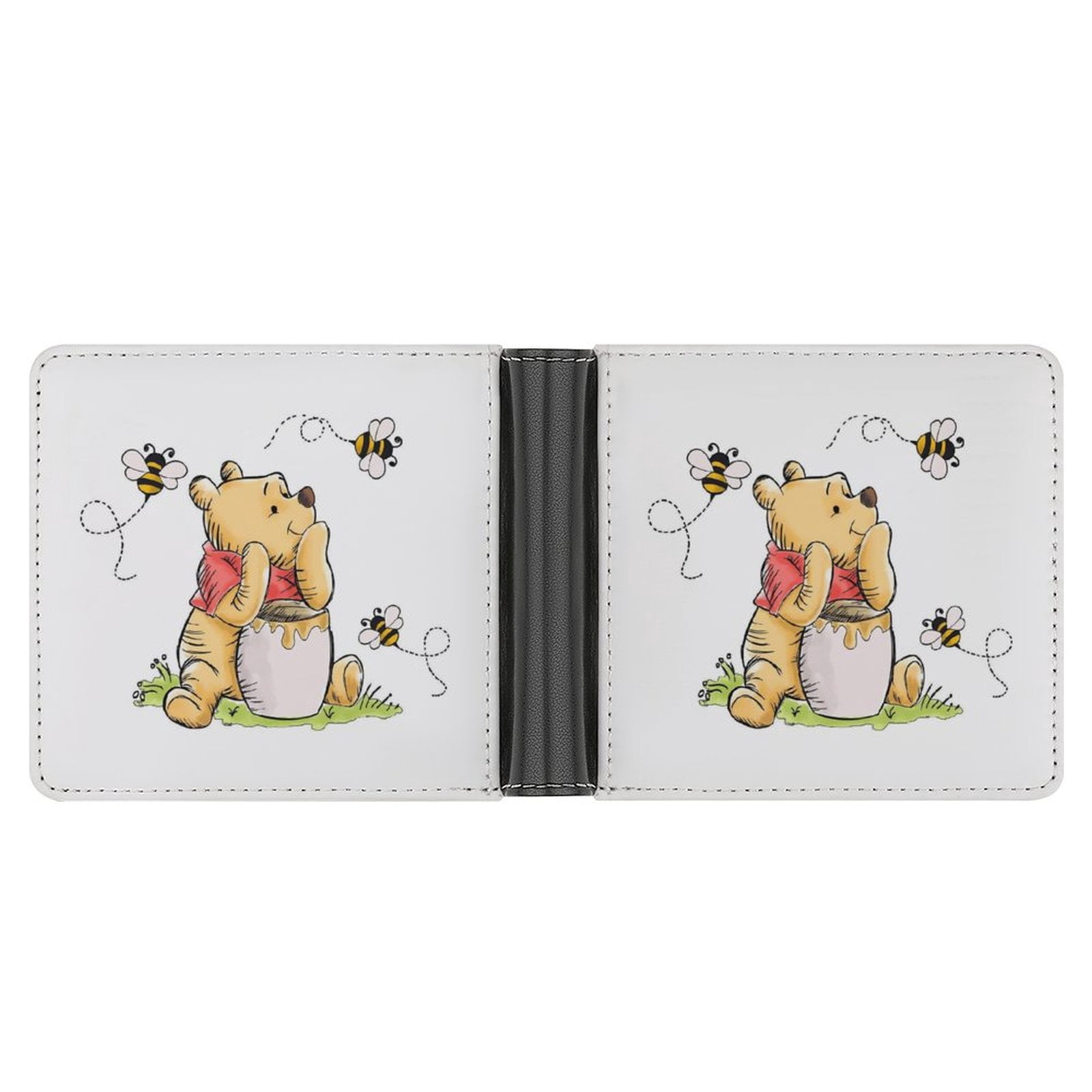 Cute Winnie The Pooh Wallet For Women Girls Purse Leather Bifold Wallet ...