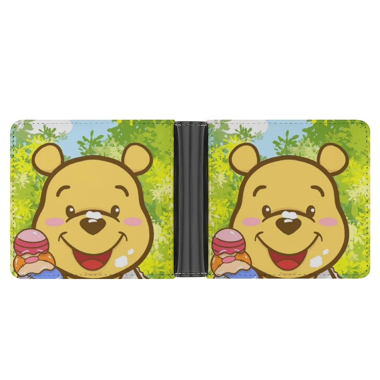 Cute Winnie The Pooh Wallet For Women Girls Purse Leather Bifold Wallet ...