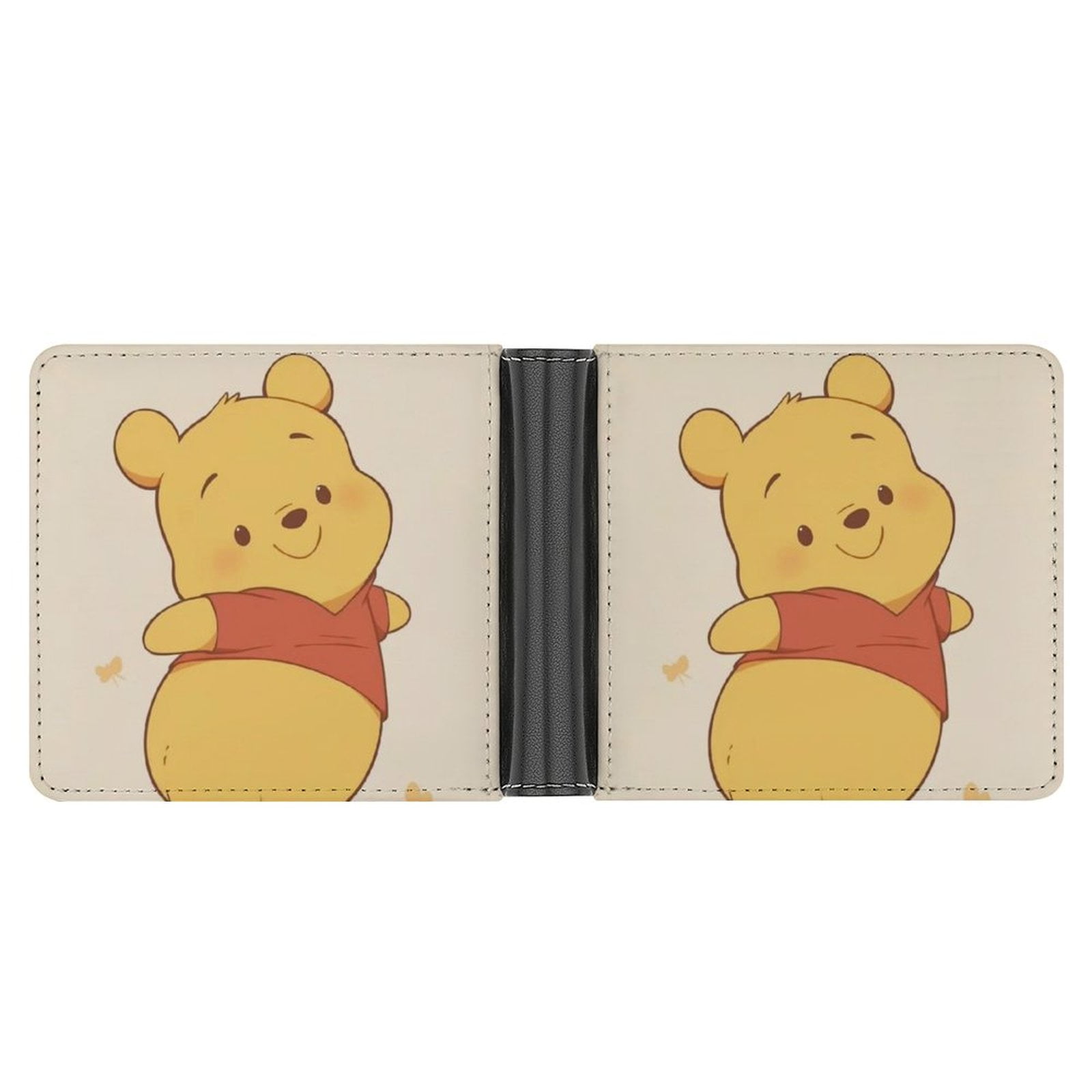 Cute Winnie The Pooh Wallet For Women Girls Purse Leather Bifold Wallet ...
