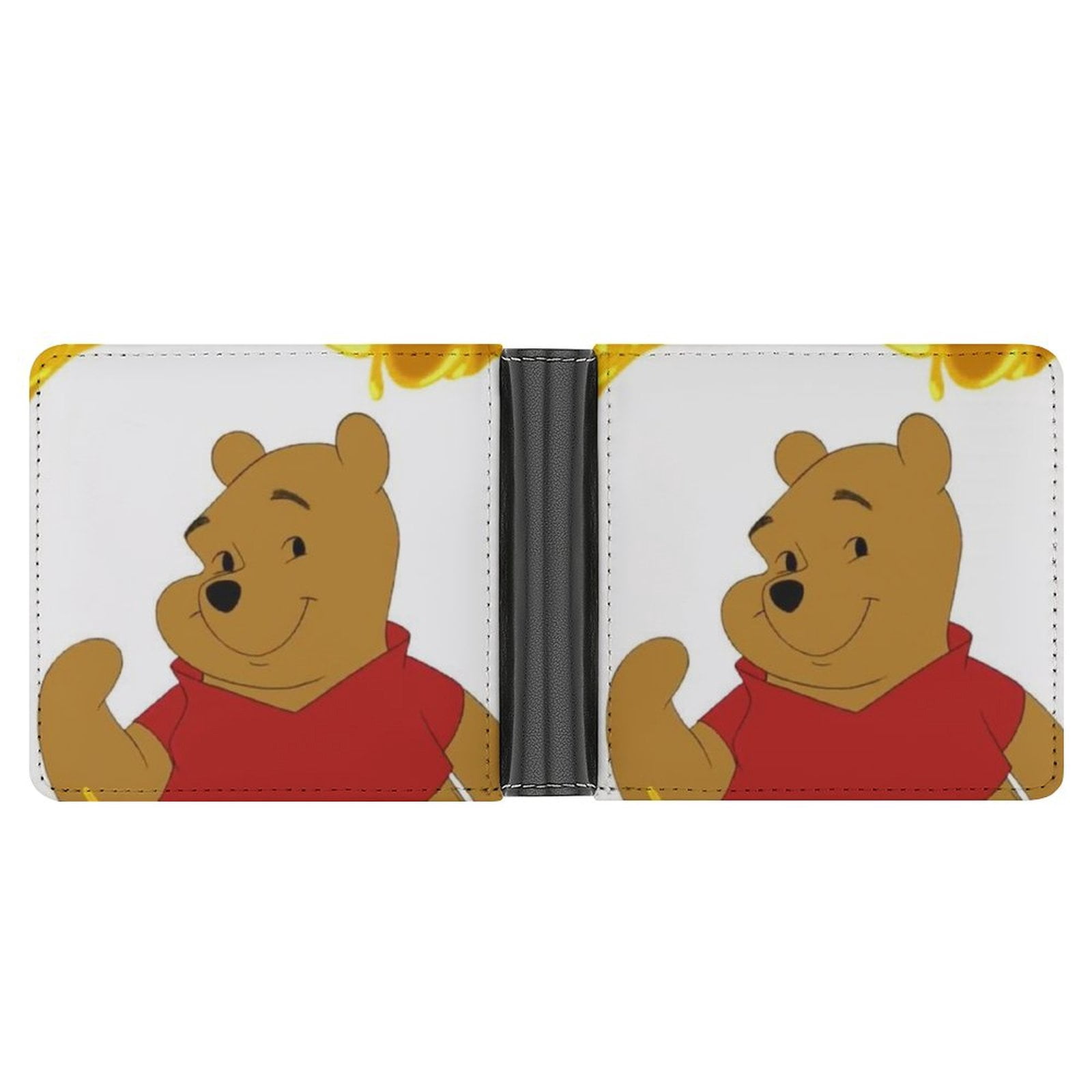 Cute Winnie The Pooh Wallet For Women Girls Purse Leather Bifold Wallet ...