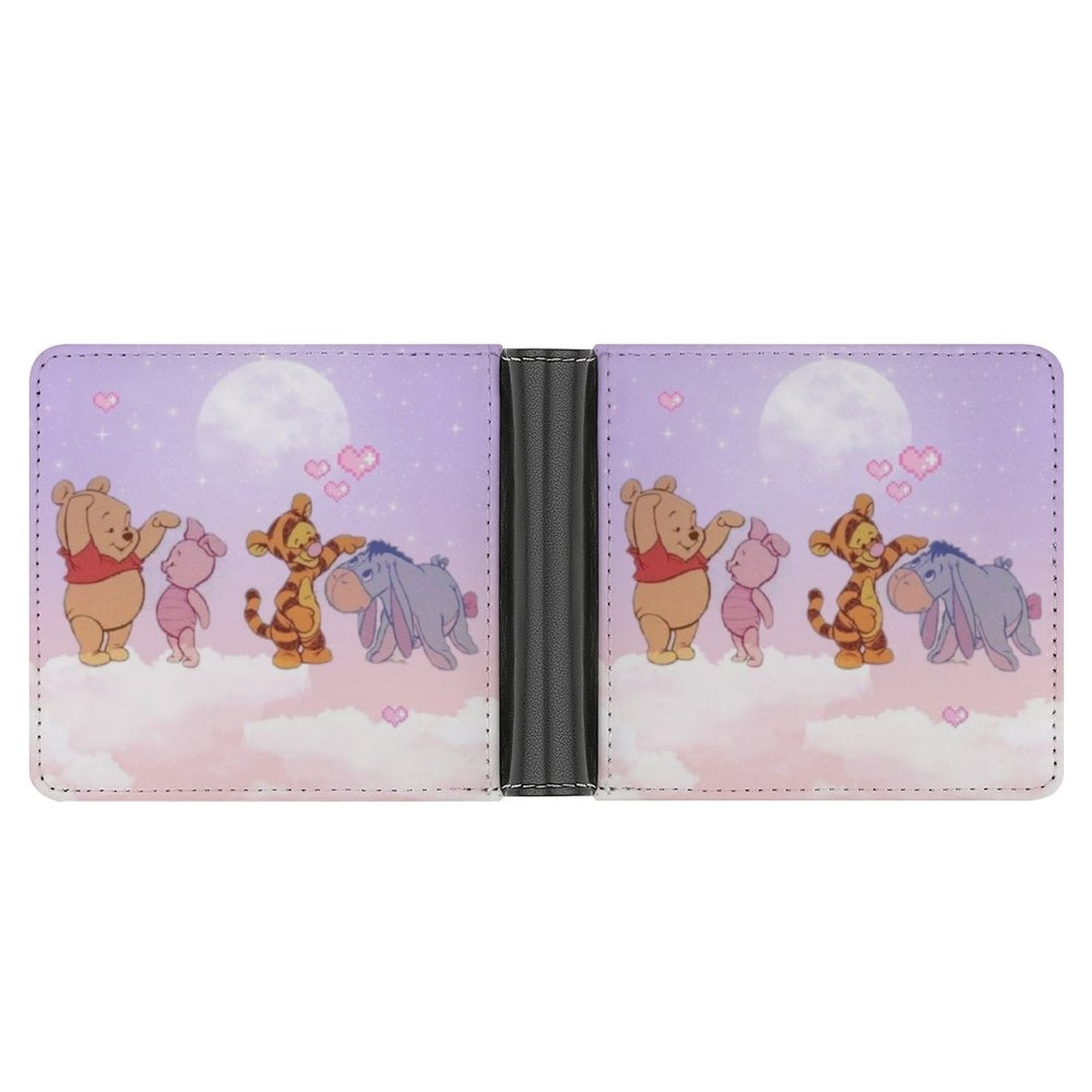 Cute Winnie The Pooh Wallet For Women Girls Purse Leather Bifold Wallet ...