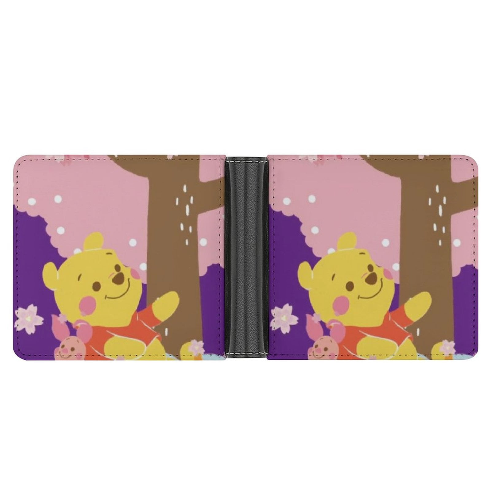 Cute Winnie The Pooh Wallet For Women Girls Purse Leather Bifold Wallet ...