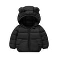 Cute Winter Down Coats for Kids Baby Boys Girls Ultra Light Puffer Padded Jacket Bear Hoods ...