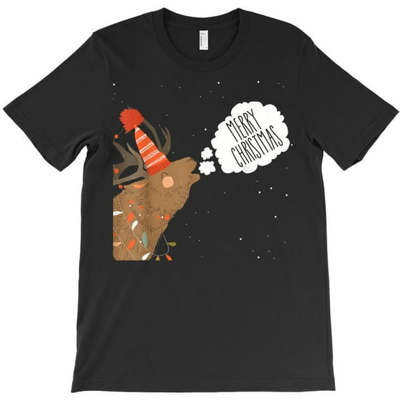 Cute Winter Reindeer Funny Cold Weather Merry Christmas Morning Graphic ...