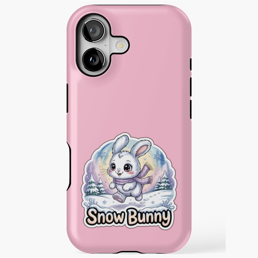 Cute Winter Snow Bunny Themed Holiday Phone Case 17 16 15 14 13 12 11 ...