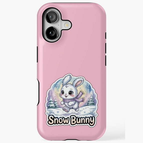 Cute Winter Snow Bunny Themed Holiday Phone Case 17 16 15 14 13 12 11 ...
