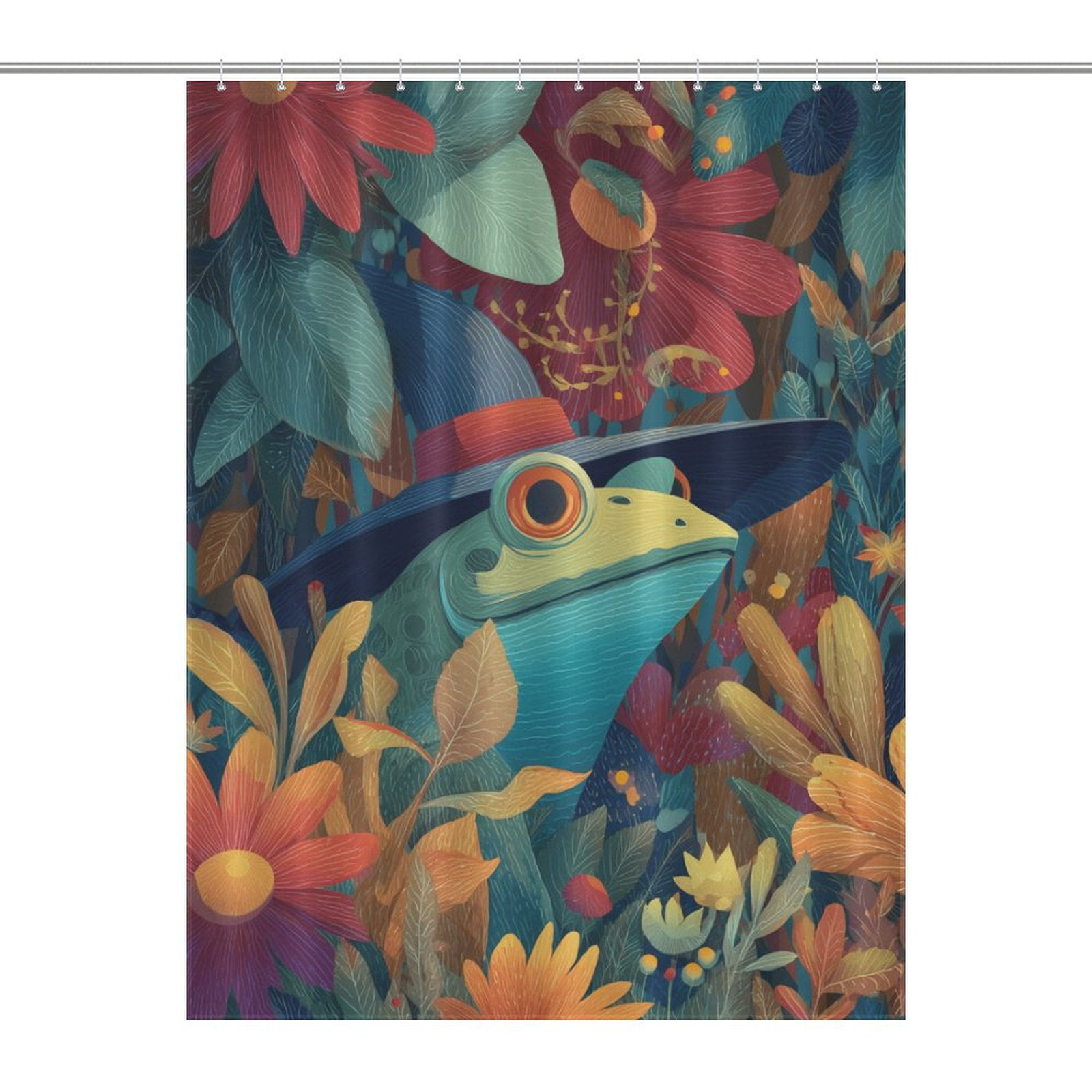 Cute Witch Frog Cloth Fabric Bathroom Decor Set with Hooks - Walmart.com