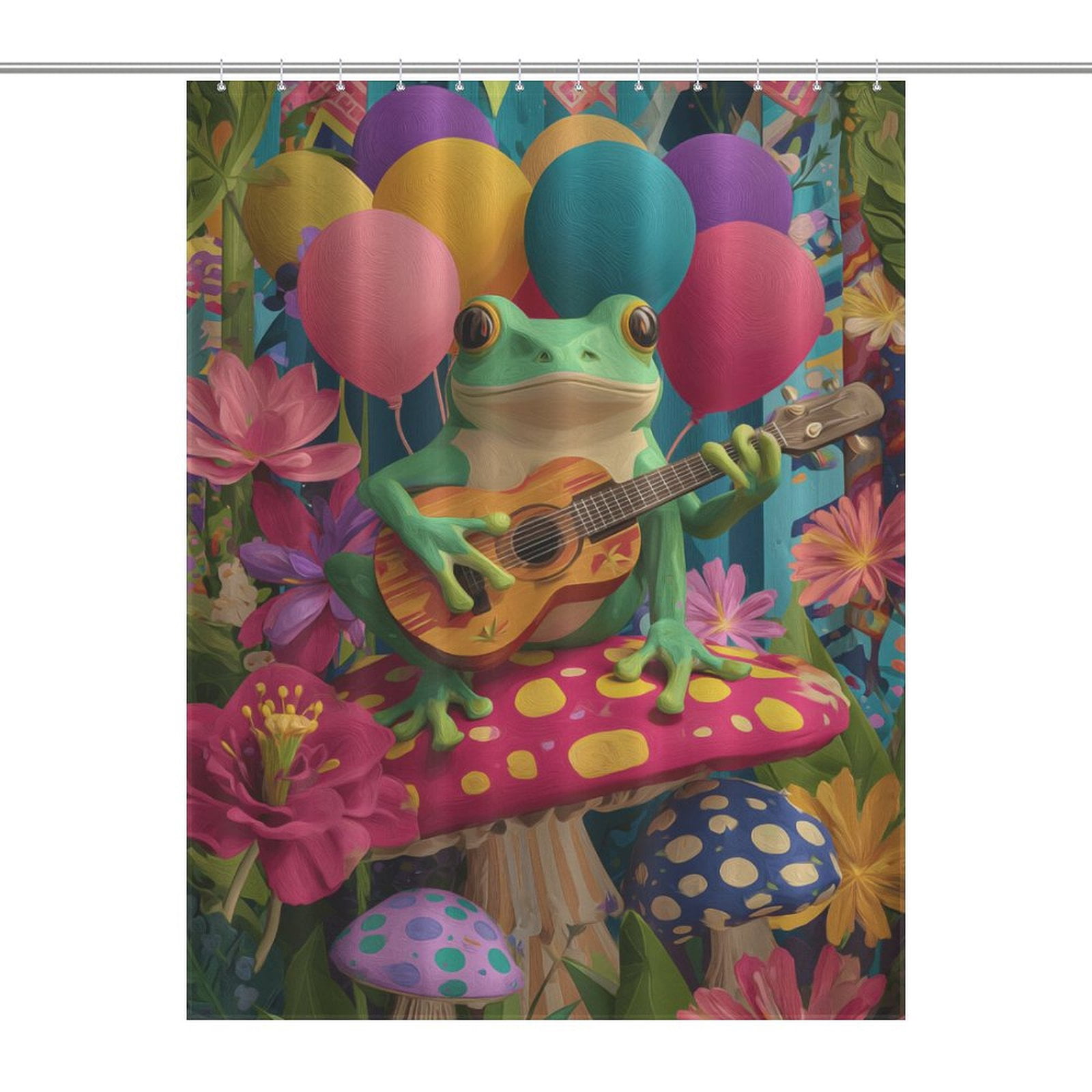 Cute Witch Frog Cloth Fabric Bathroom Decor Set with Hooks - Walmart.com
