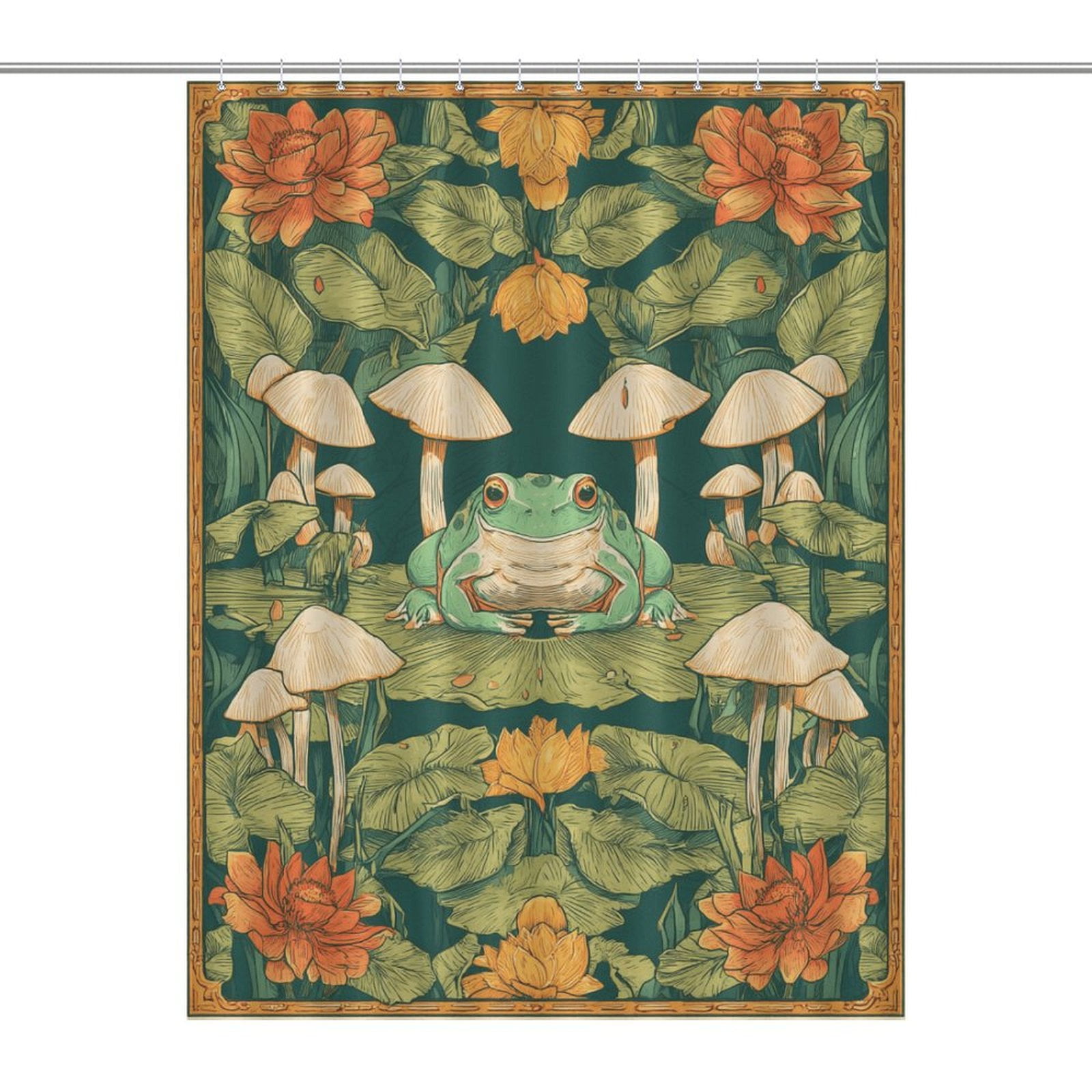 Cute Witch Frog Cloth Fabric Bathroom Decor Set with Hooks - Walmart.com