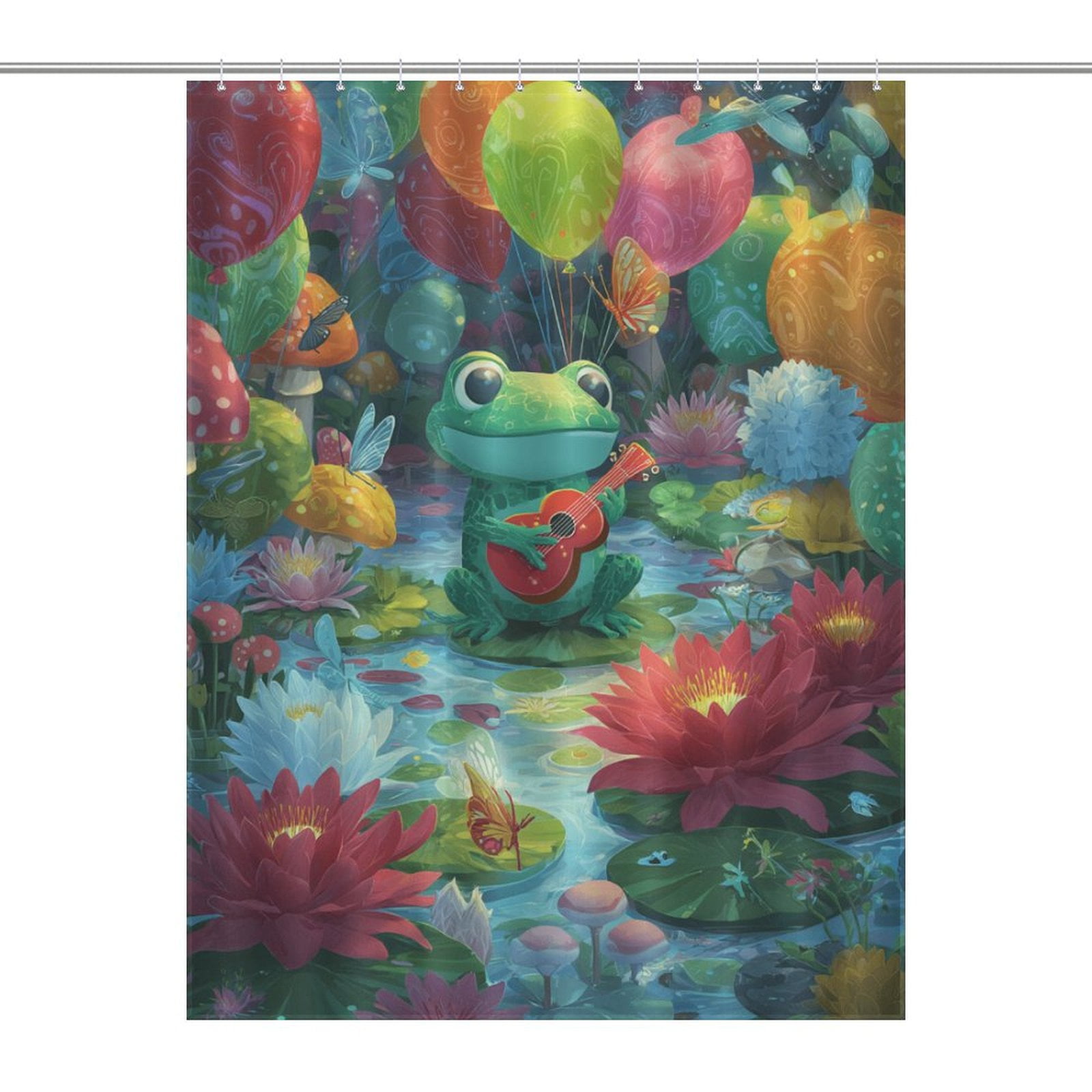 Cute Witch Frog Cloth Fabric Bathroom Decor Set with Hooks - Walmart.com