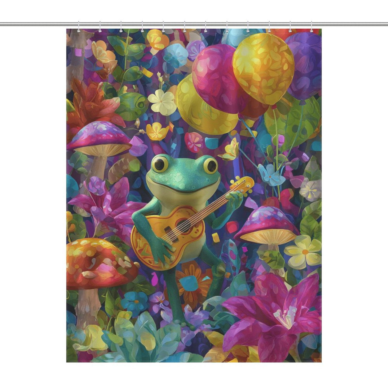Cute Witch Frog Cloth Fabric Bathroom Decor Set with Hooks - Walmart.com