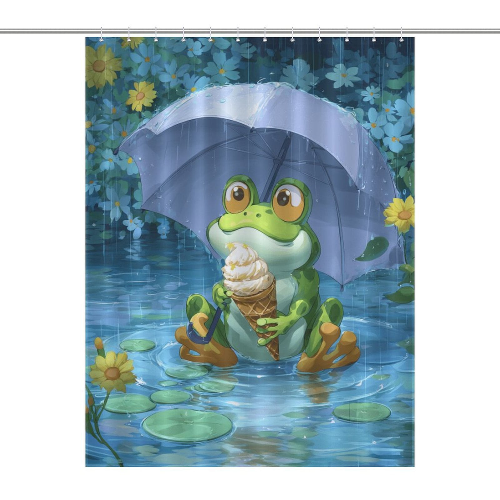 Cute Witch Frog Cloth Fabric Bathroom Decor Set with Hooks - Walmart.com
