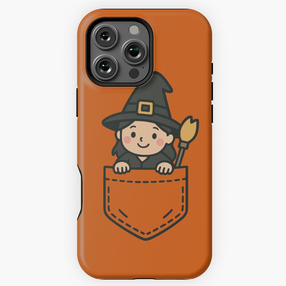 Cute Witch Pocket Pal Funny Halloween Witch Magic Humor Phone Case for ...