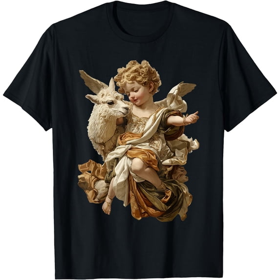 Cute With Llama Baroque Renaissance Animal T-Shirt - Walmart.com