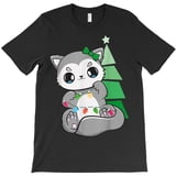 Cute Wolf with Fairy Crew and Christmas Lights, Funny Holiday Animal ...