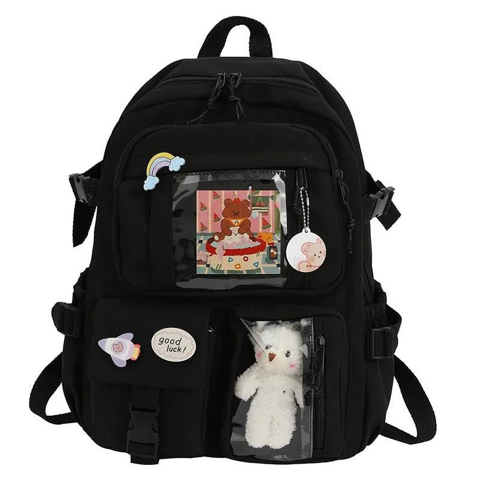 Cute Women Backpacks Waterproof Multi-Pocket Nylon School Backpack for ...