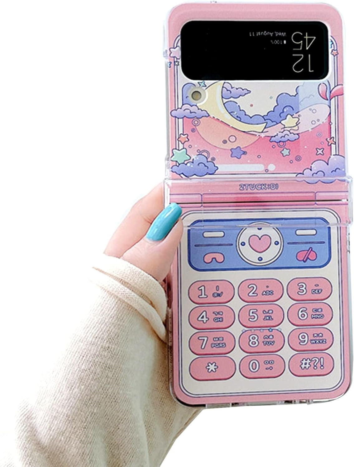 Cute Women Case for Z Flip 3, Kawaii Case Pink Phone Print for Galaxy Z ...