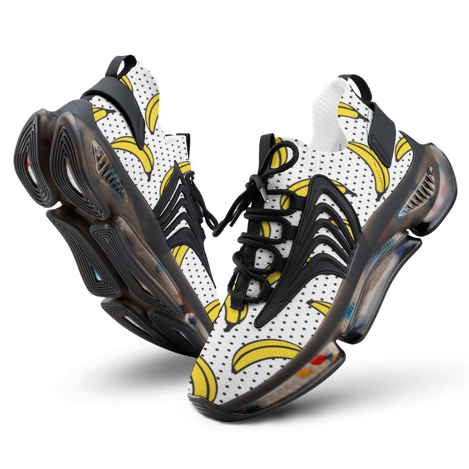 Cute Yellow Banana Walking Shoes for Men Woman Lightweight Tennis ...