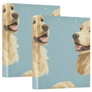 ALAZA Dog & Cat 3 Ring Binder 1.5 Inch Three Ring Office Binders w ...
