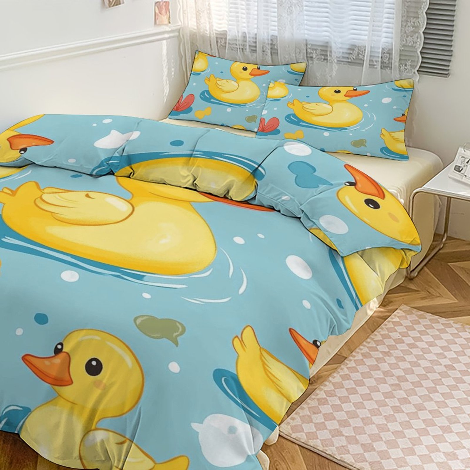 Cute Yellow Duck (15) Bedding Set Couple Bedclothes Pillowcase ...