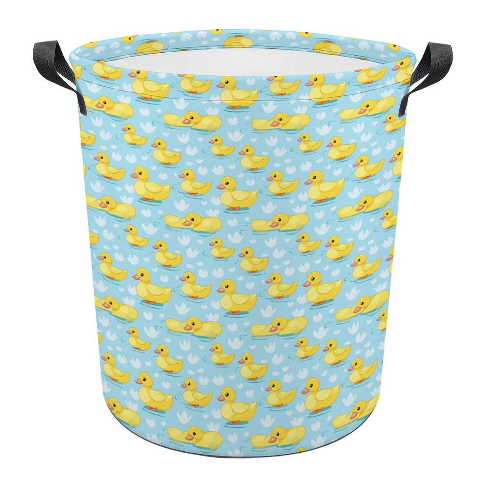 Cute Yellow Duck (37) Print Foldable Laundry Basket for Clothes Storage ...