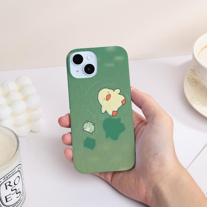 Cute Yellow Duck Cartoon Phone Case for iPhone 11 12 13 14 15 16 Pro ...