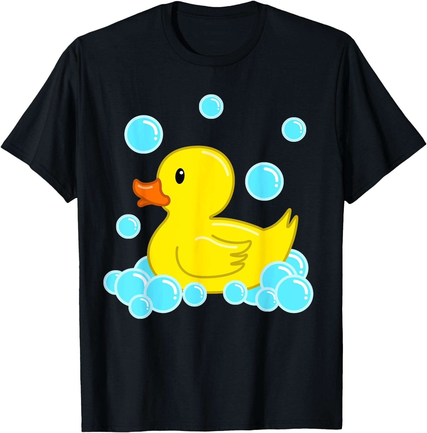 Cute Yellow Duck Duckie Bath Toys Rubber Ducky T-Shirt,Black Color,Size ...