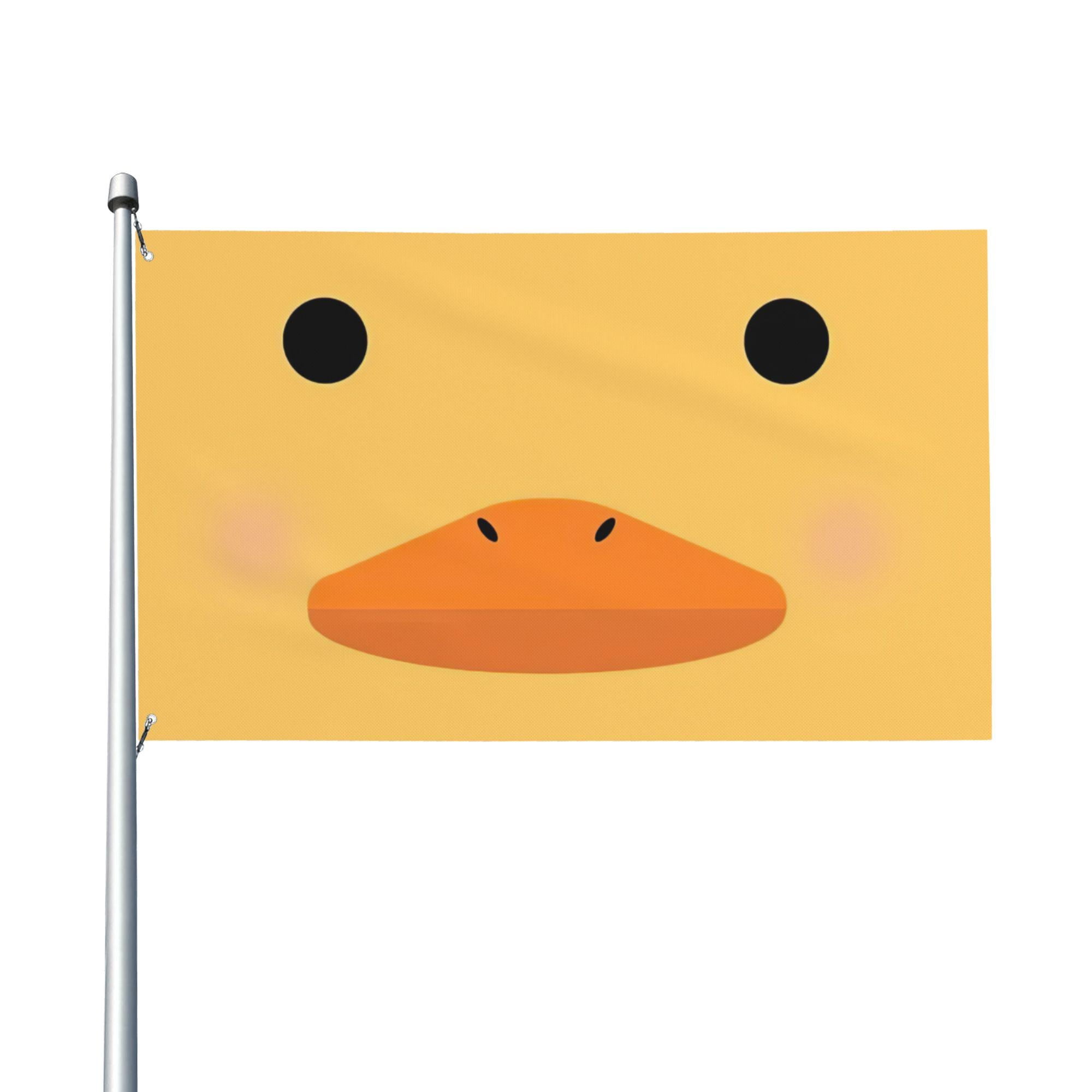 Cute Yellow Duck Face Cartoon Flag Built For Outdoor Use America Banner ...