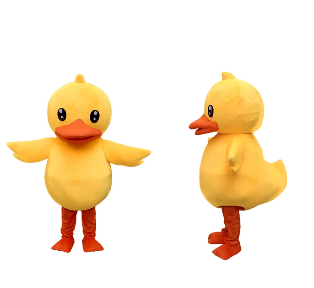 Cute Yellow Duck Mascot Costume Adult Halloween Costume - Walmart.com