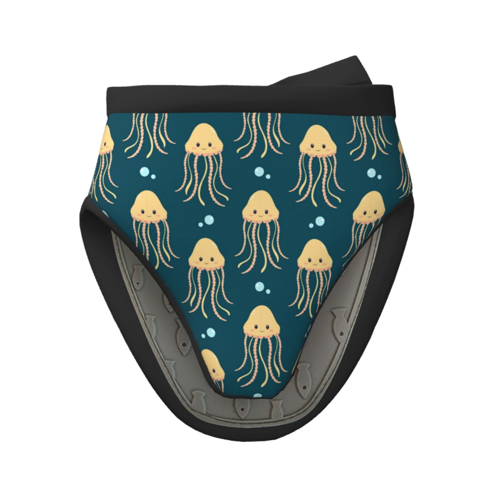 Cute Yellow Jellyfish Oven Mitts Heat Resistant - Soft Lining Silicone ...