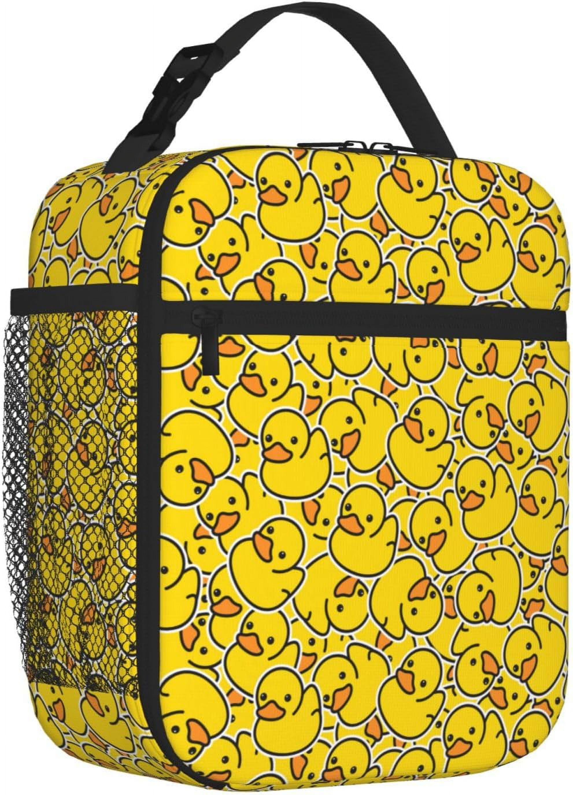 Cute Yellow Rubber Duck Lunch Bag For Men Women Insulated Lunch Box For ...