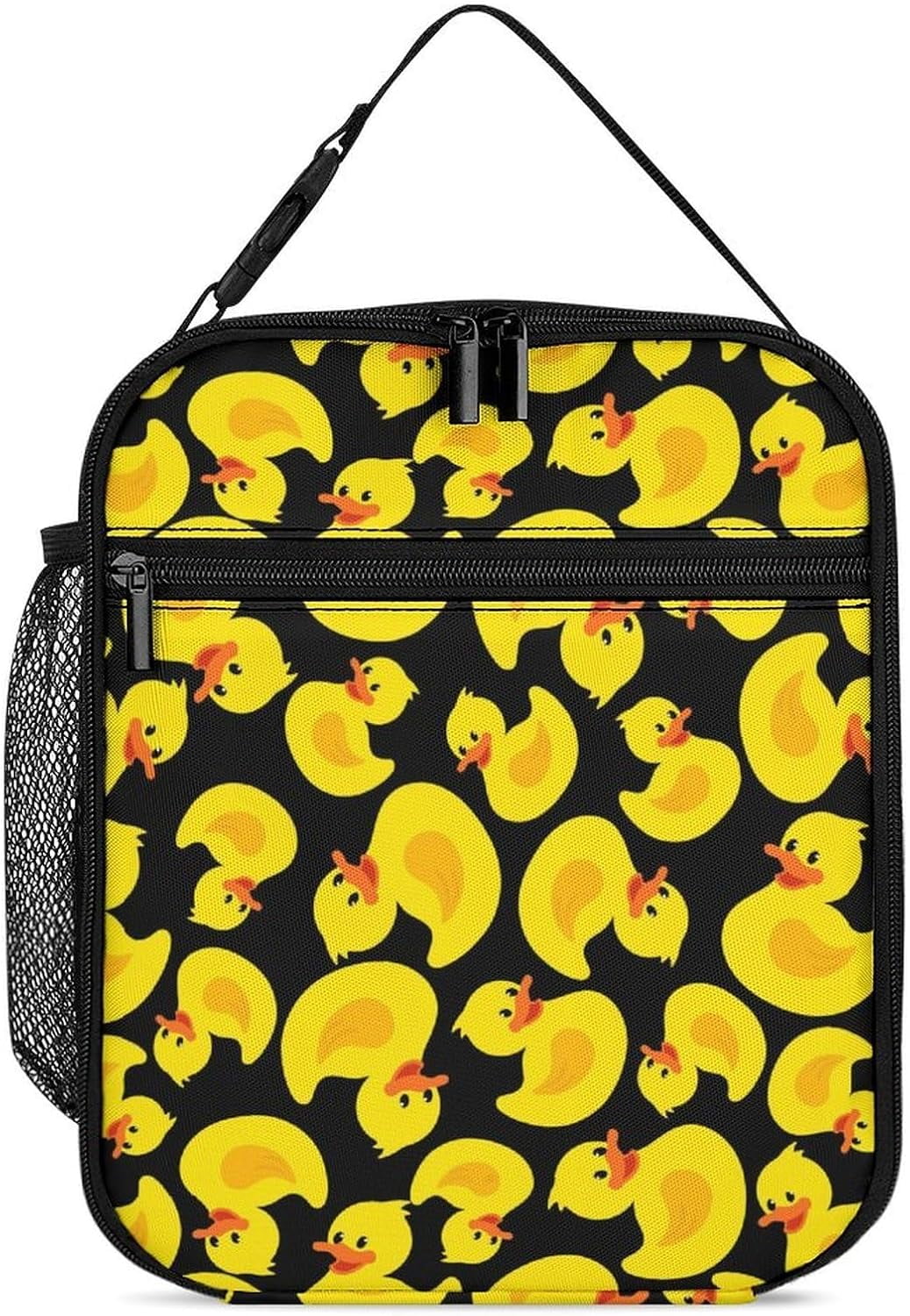 Cute Yellow Rubber Duck Lunch Bag Portable Insulated Lunch Box Large ...