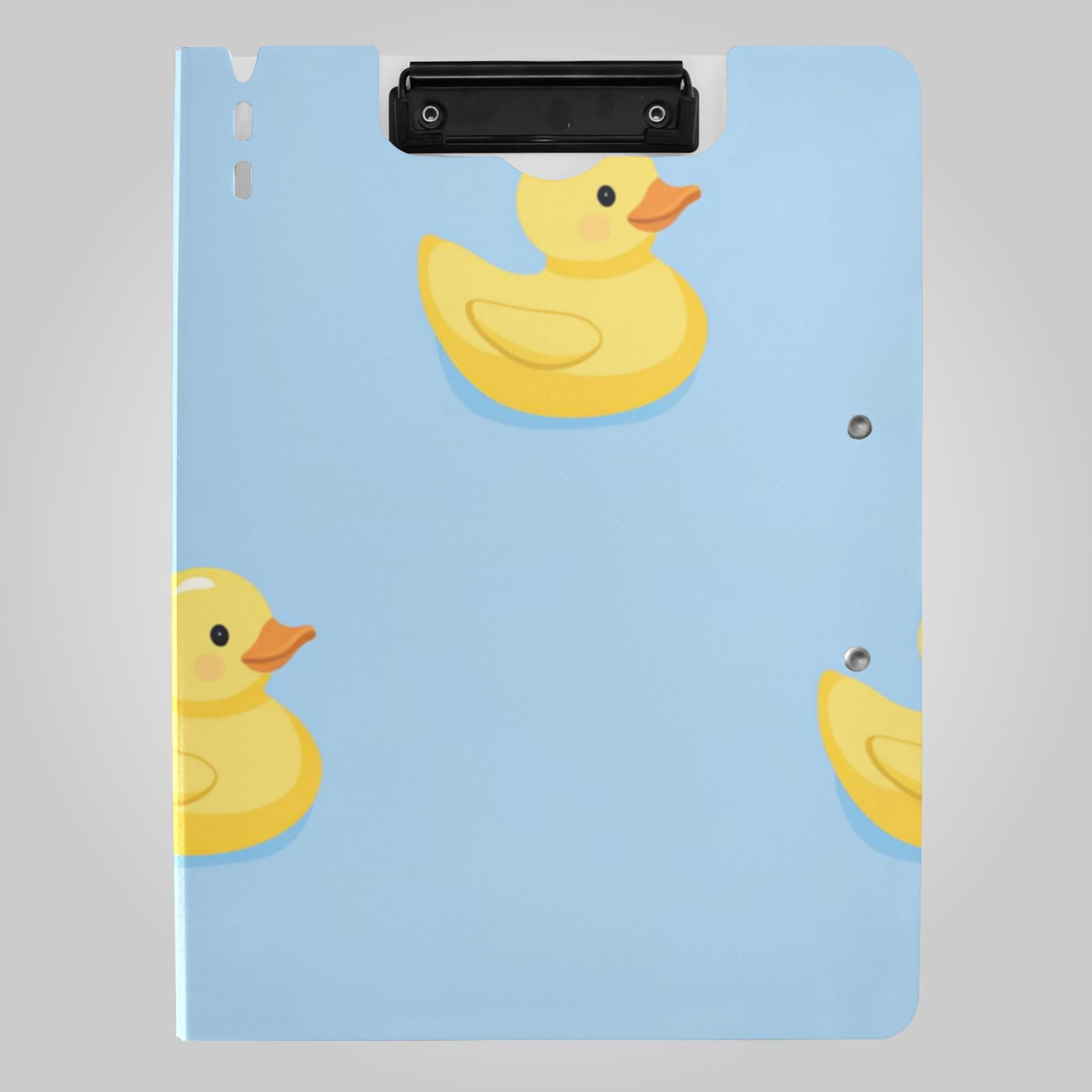 Cute Yellow Rubber Ducks Blue Background Foldable Binder Folder ...