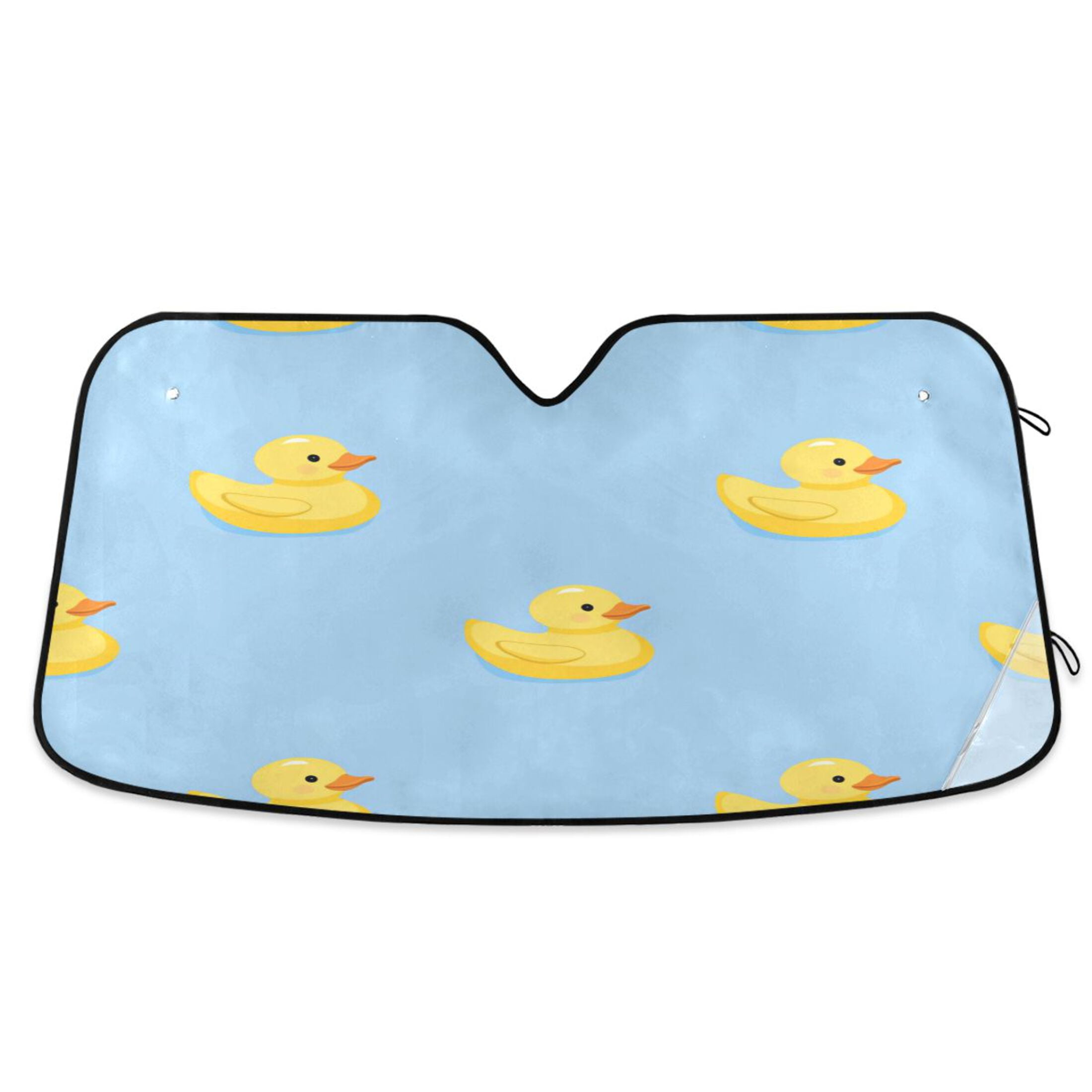 Cute Yellow Rubber Ducks Blue Background Windshield Sun Shade ...