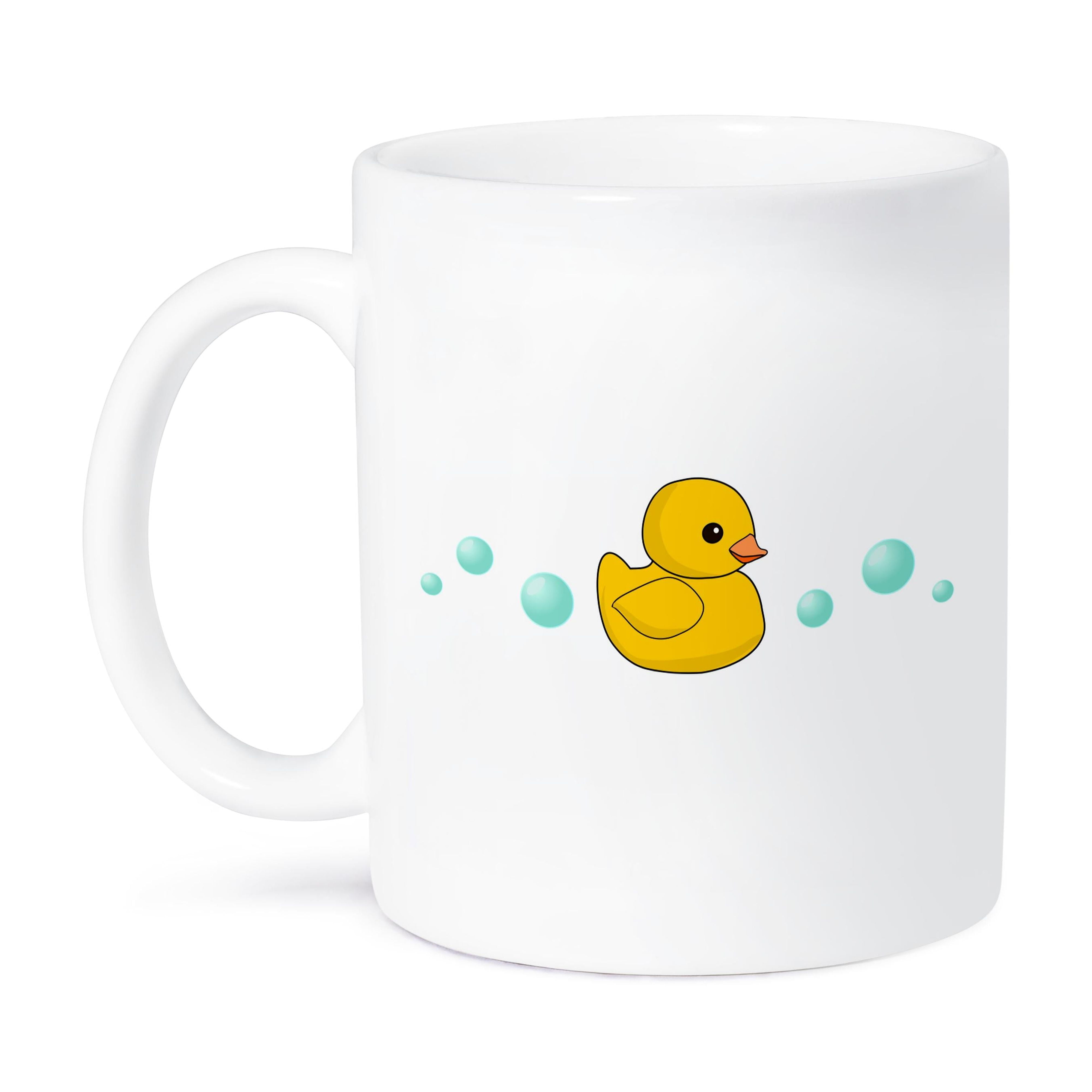 3dRose, Cute Yellow Rubber Ducky cartoon with soap bubbles - kawaii ...