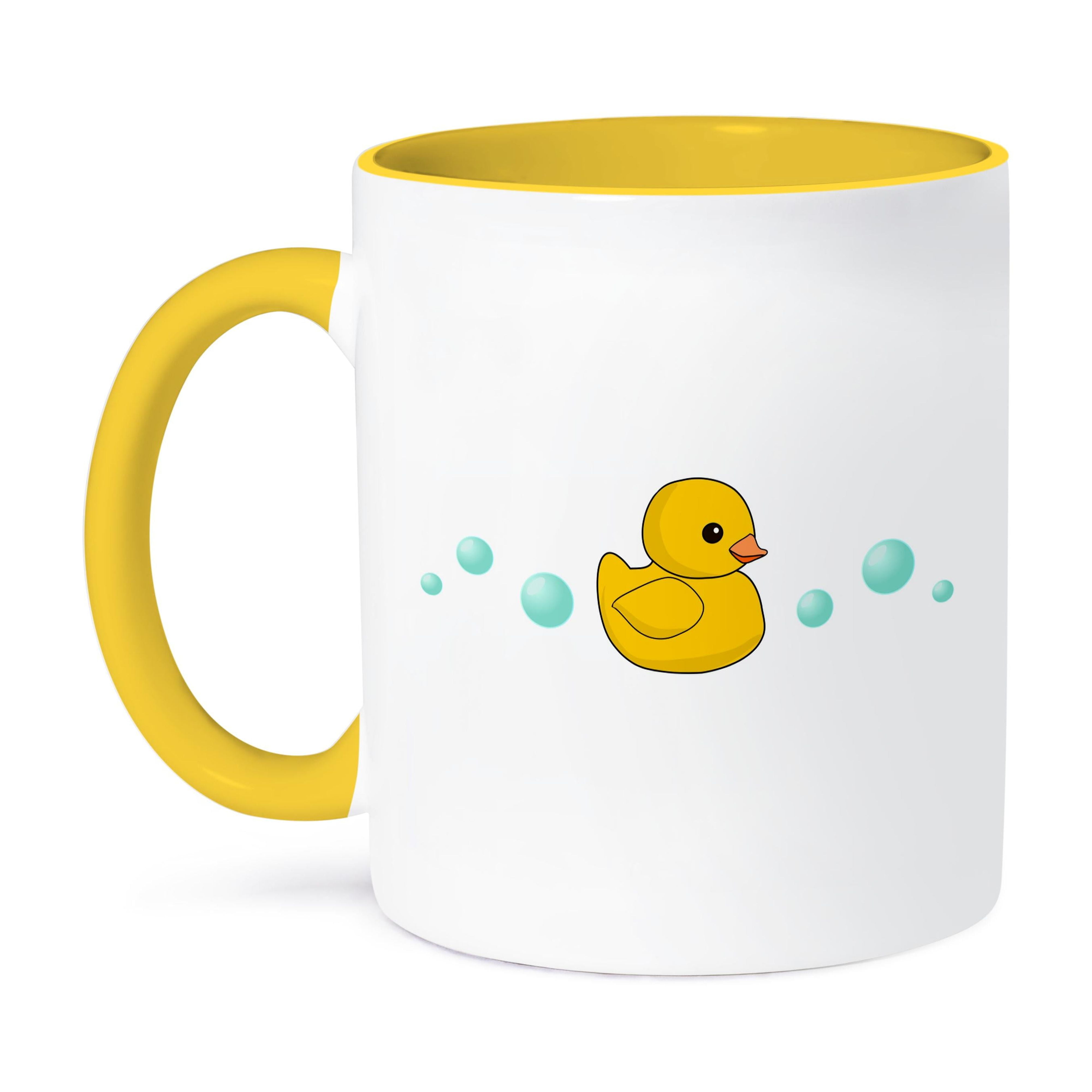 3dRose, Cute Yellow Rubber Ducky cartoon with soap bubbles - kawaii ...