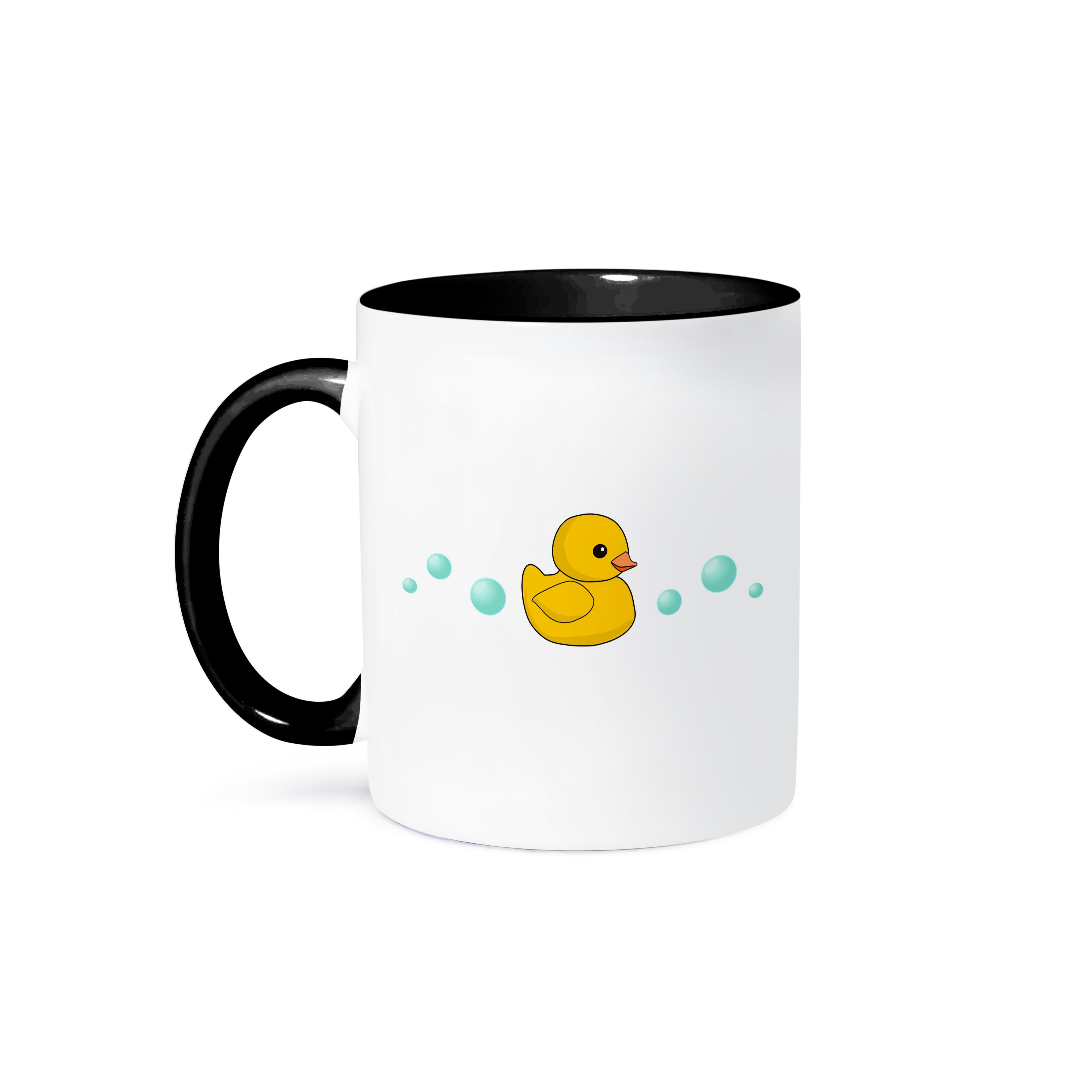 3dRose, Cute Yellow Rubber Ducky cartoon with soap bubbles - kawaii ...